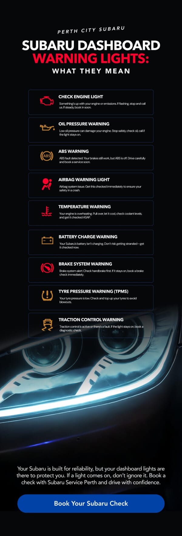 Subaru Warning Lights Explained: What Your Dashboard Is Telling You ...